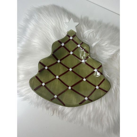 Pottery Barn | Party Supplies | Potterybarn Christmas Tree Plate Green ...